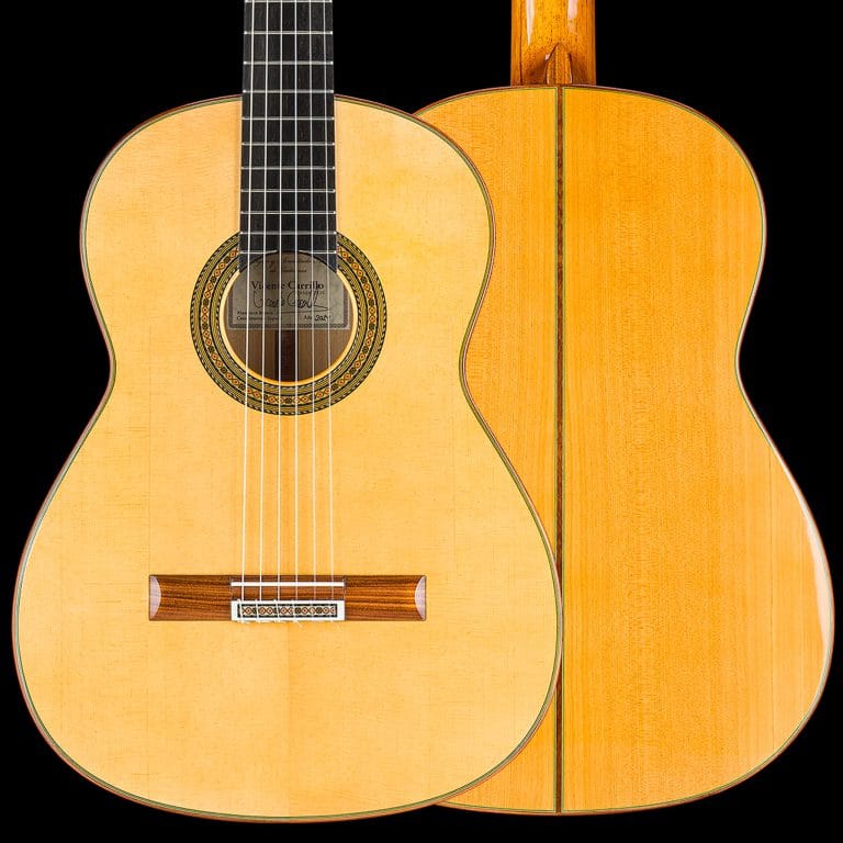 Concert classical, acoustic and flamenco guitars by fine luthiers